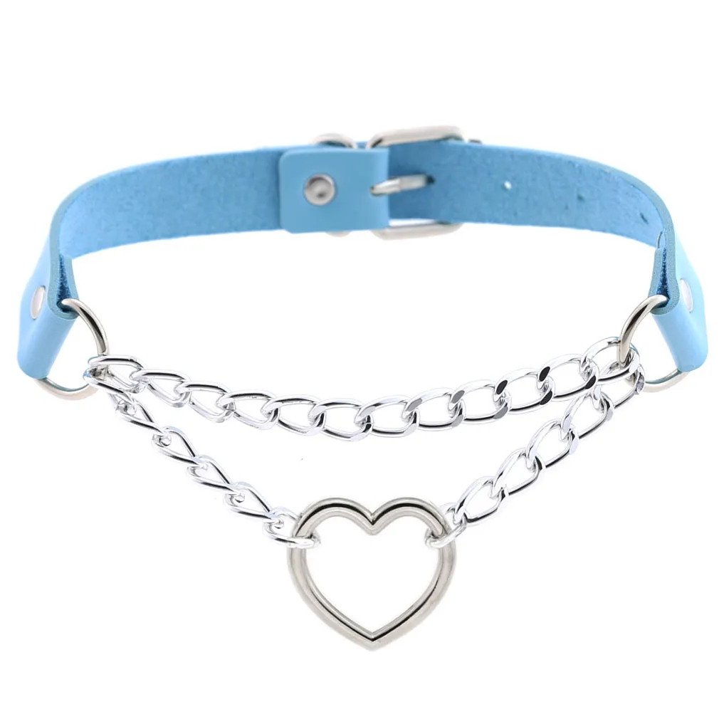 Goth Collars Heart Pendant Choker: Metal Collar... From Ddmyaug, $7.45 ...