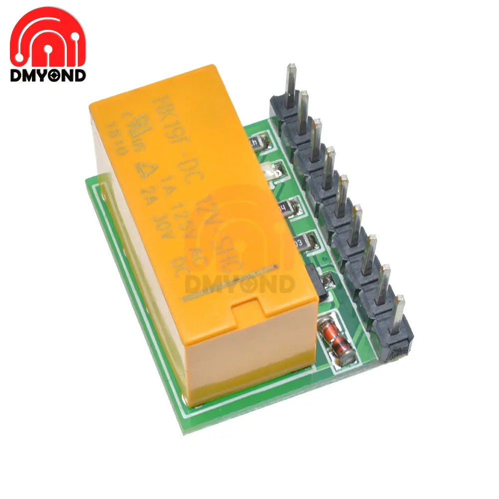 Double Sided PCB Board Mini 1 Channel DC 5V/12V DPDT Relay Module ...