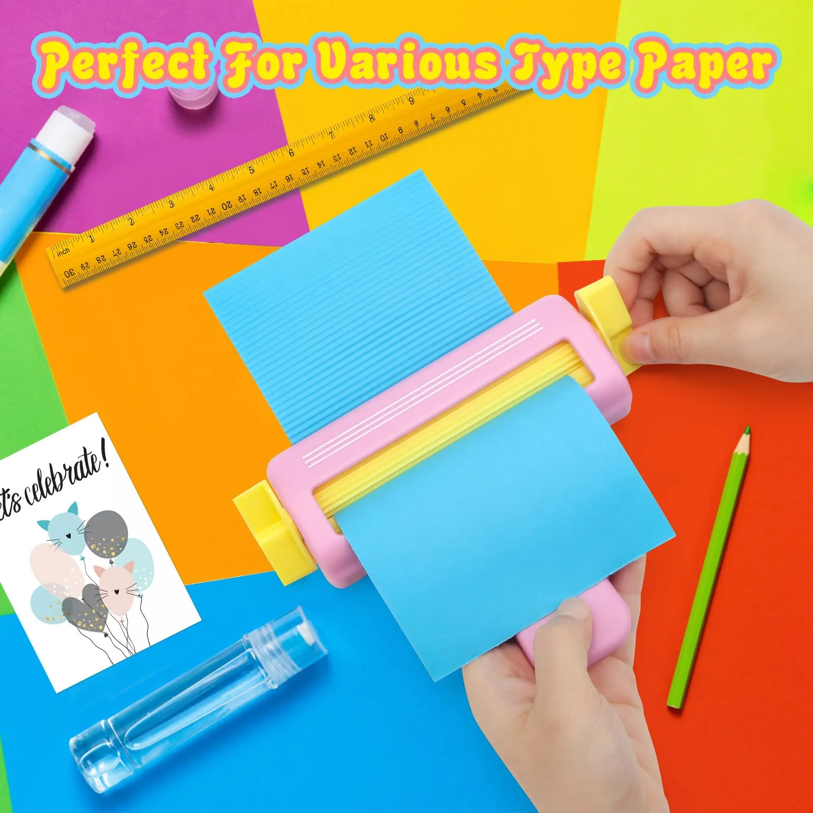 Paper Crimper Tool for Paper Crafting and Scrapbooking with Wave Shaper ...