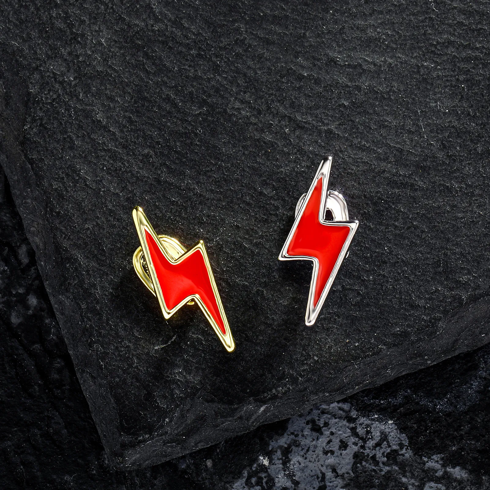 14K Gold Plated Punk Red Lightning Tooth Grillz Hip Hop Single Teeth ...