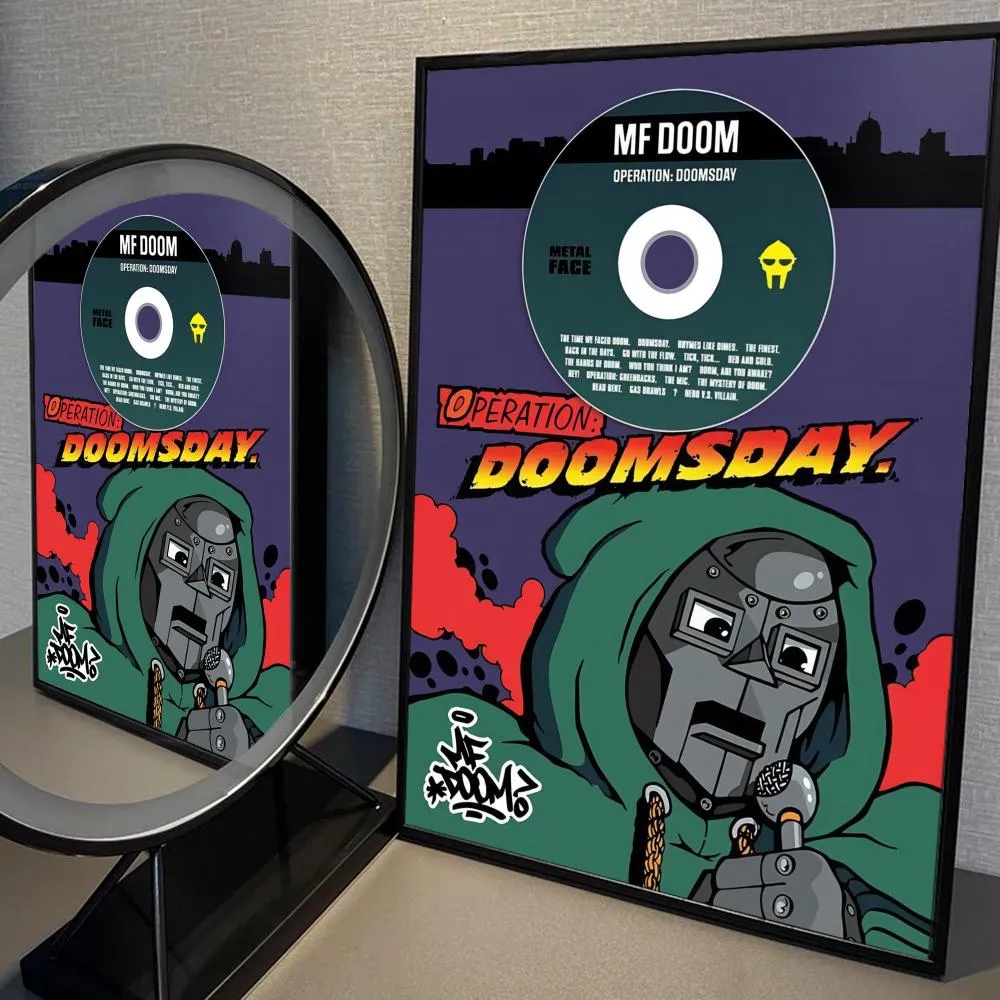 MF DOOM Comic Style Music Self-adhesive Vinyl Poster Wall Sticker for ...
