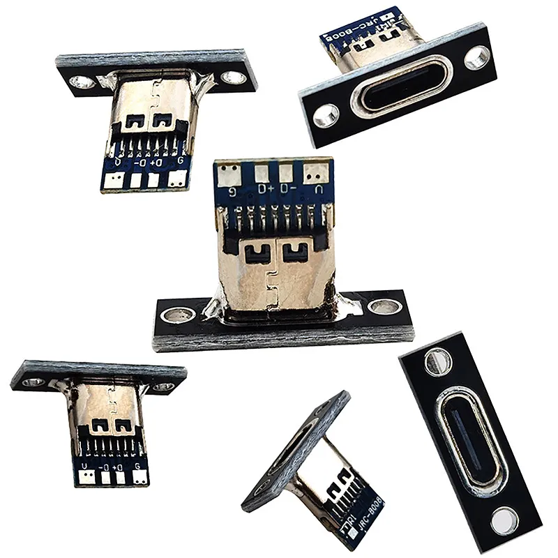USB Type C Female Connector 2-Pin and 4-Pin Waterproof Socket Connector ...