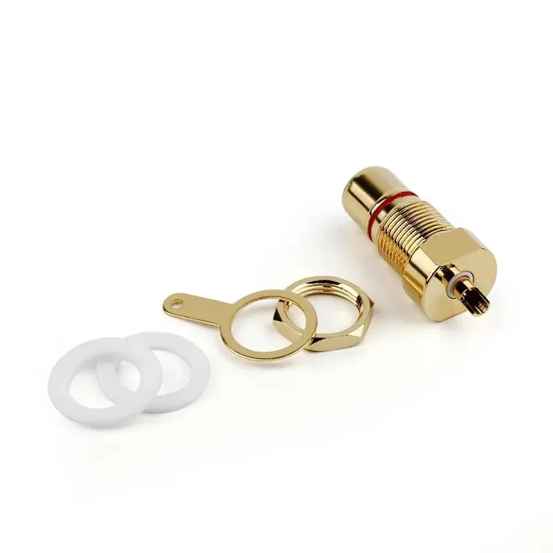 Gold-Plated RCA Female Socket Connectors Audio Speaker Terminals Banana ...