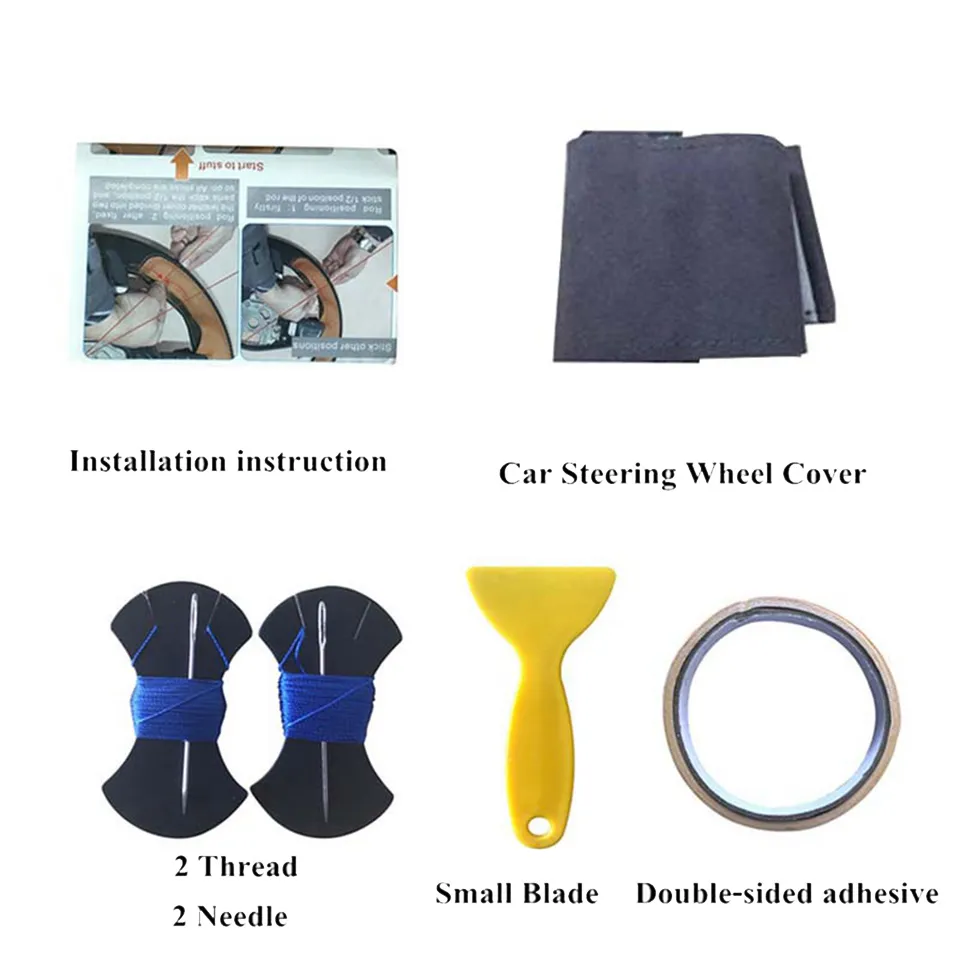 DIY Black Faux Leather Steering Wheel Cover for VW Golf 5, GTI, R32 ...