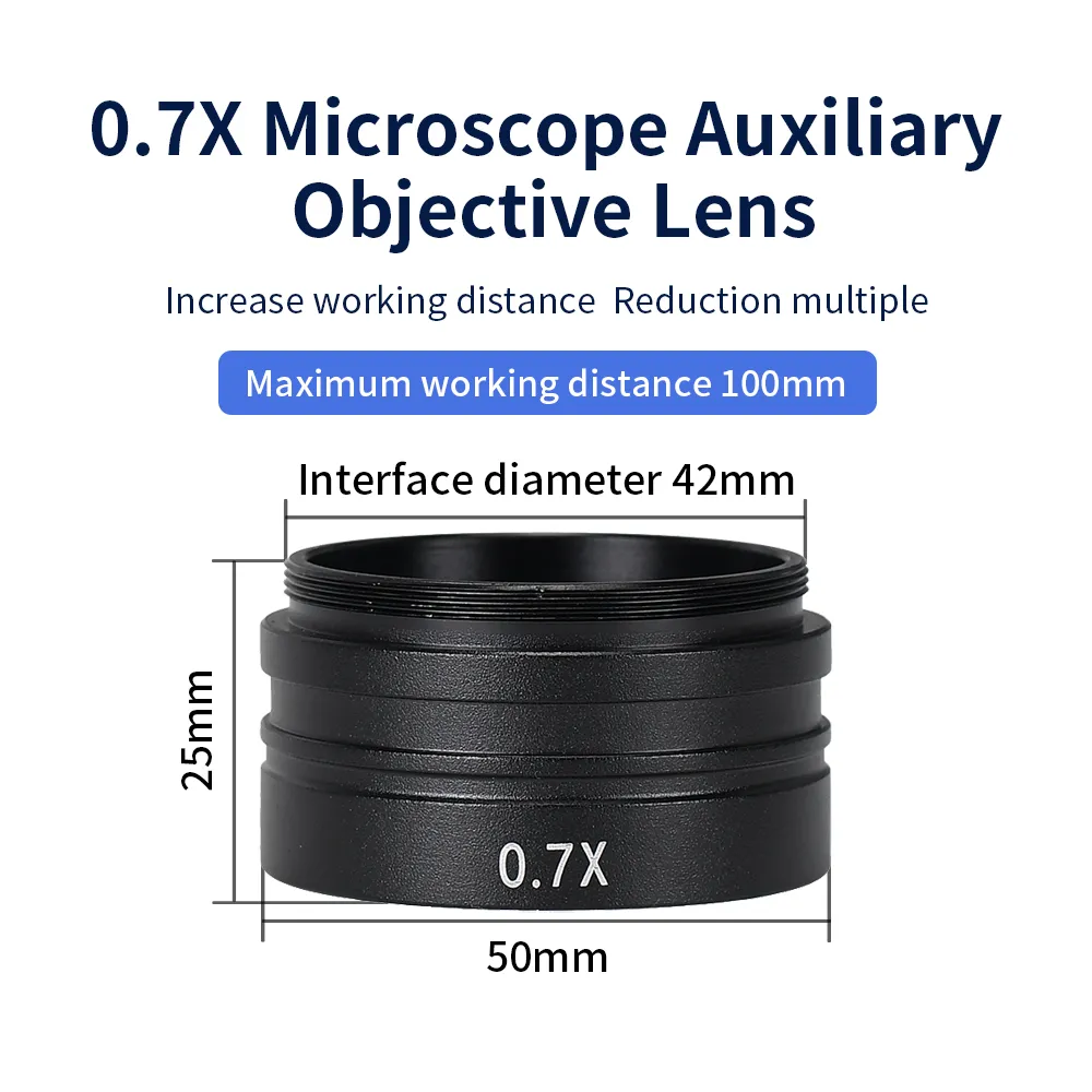 Set of 5 Barlow Lens 42mm Thread Microscopio Camera Objective Lenses ...