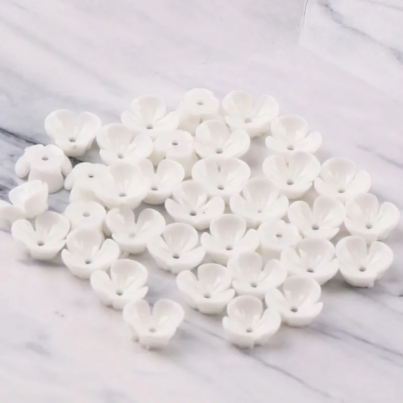 10mm Mini White Resin Flatback Flower Cabochons for DIY Jewelry Making ...