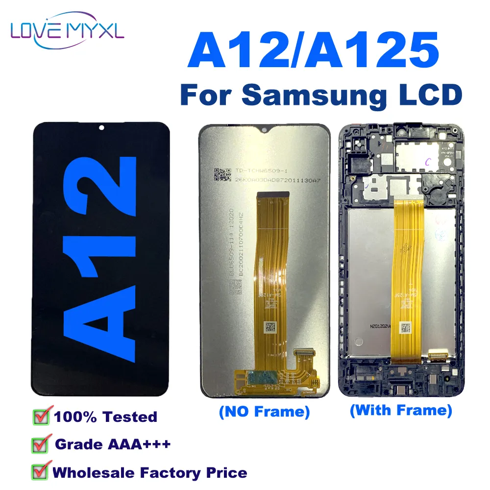 5 Samsung Galaxy A12 LCD Display Touch Screen Digitizer with Frame ...
