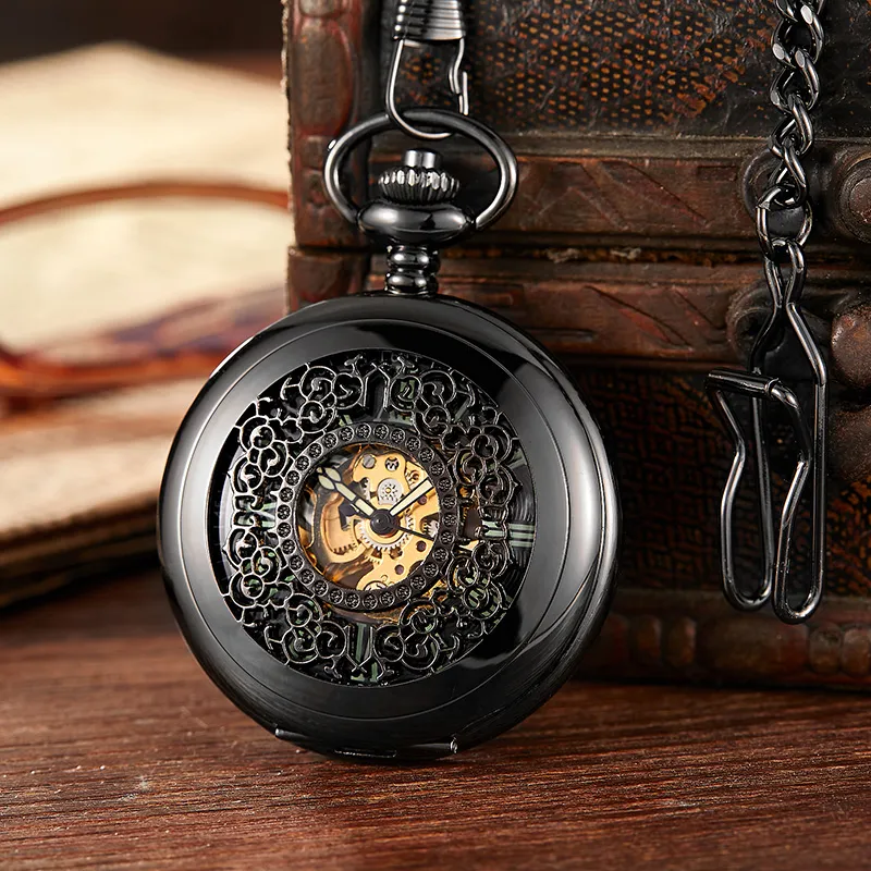 Steampunk Watches, Necklace Pocket Watches: Antique Copper Hollow Gear ...