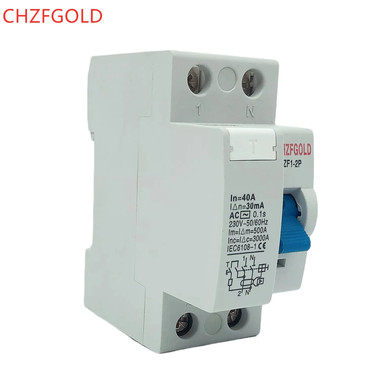 Wholesale CHZFGOLD 2P S Type RCCB Time Delay Differential Switch For ...