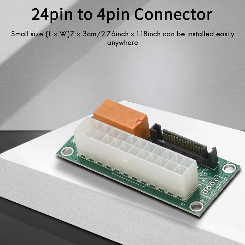 Power Board Dual PSU Multiple Psu Adapter With Sata ATX 24Pin To 4Pin ...
