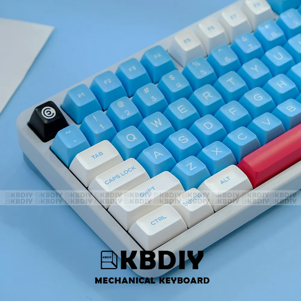 Lilith PBT Keycaps: 164-Key Double Shot Custom Blue Keycap Set for ...