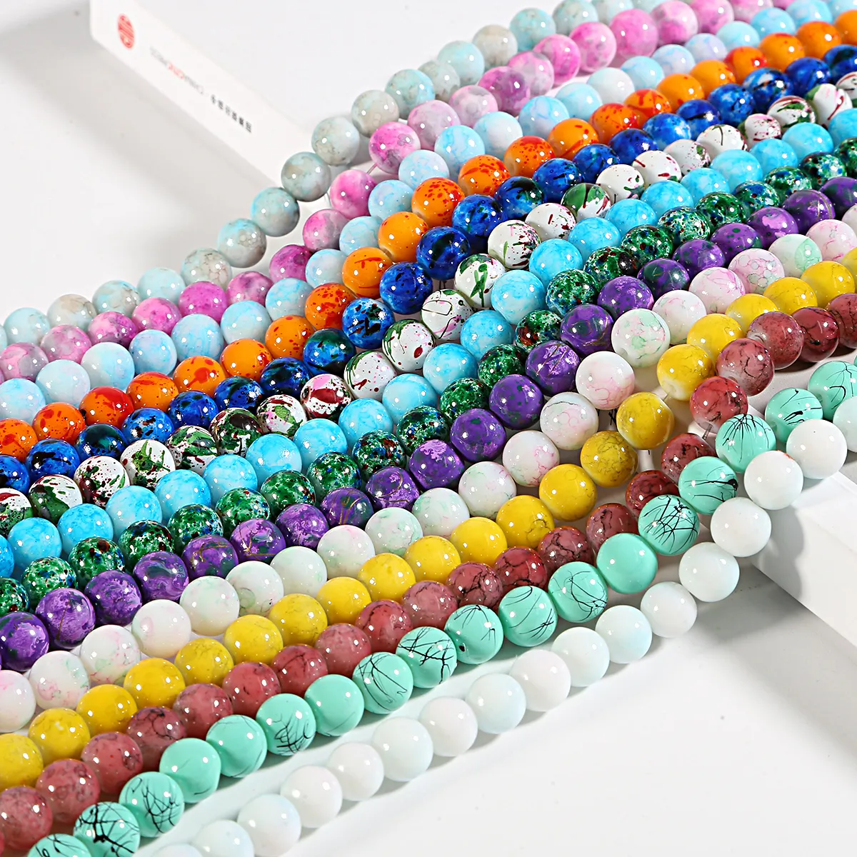 Wholesale 4mm 6mm 8mm Round Glass Beads Loose Spaced Beads for Jewelry ...