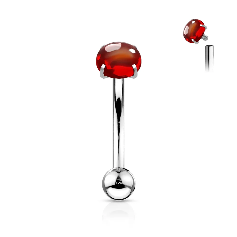 Curved Barbell Piercing Jewelry with Colorful Crystals for Eyebrow Nose ...
