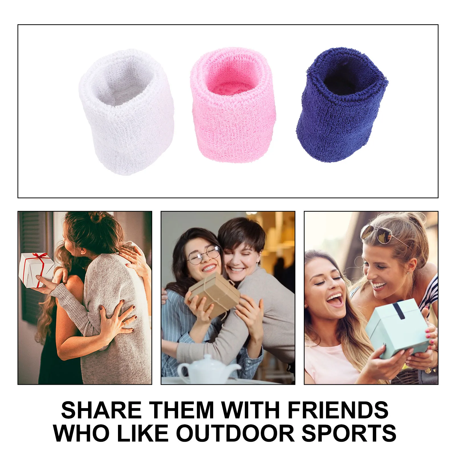 DHgate.com:6-Pack Elastic Wrist Support Bands - Breathable Sports ...