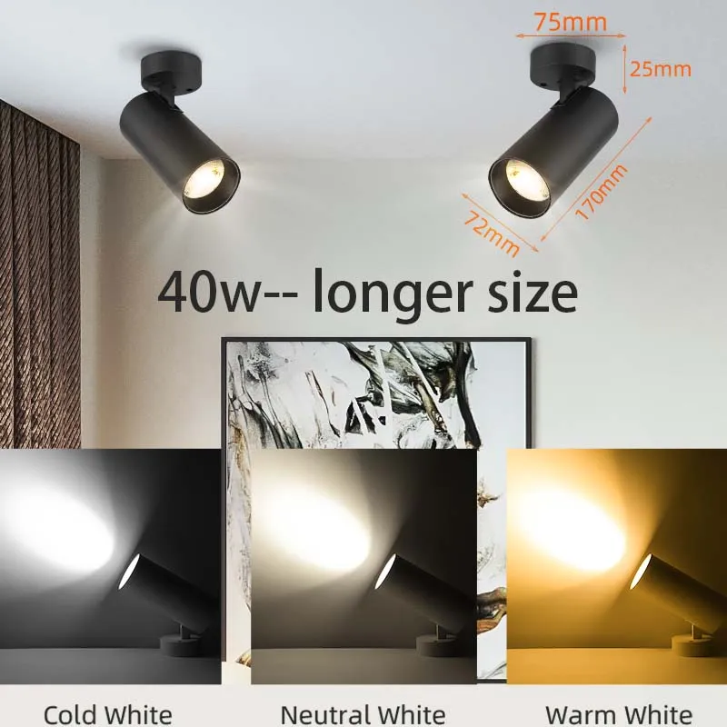 Foldable COB LED Spotlight - 10W, 20/30W, 220V - Track Light Lamp for Home, Shops, Clothing ...
