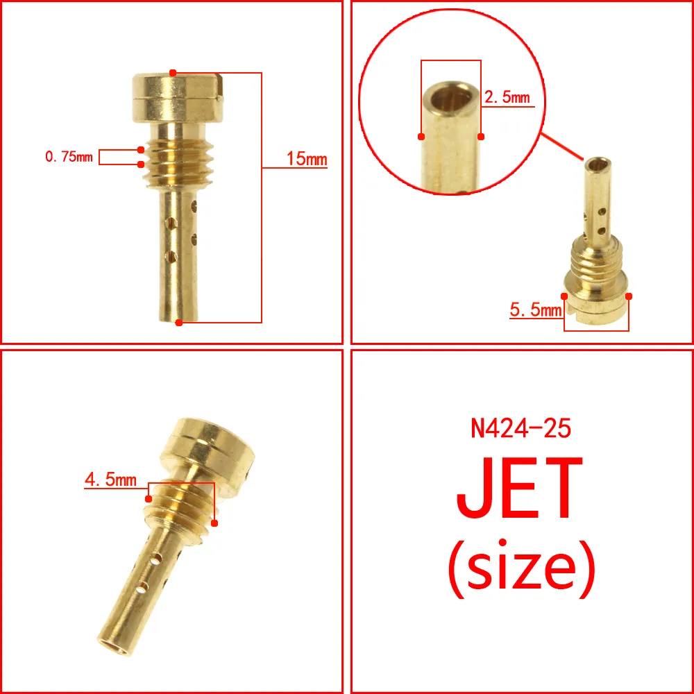 DHgate.com:#30-75 4.5X0.75MM Pilot Slow Jet Carburetor Injector Nozzle ...