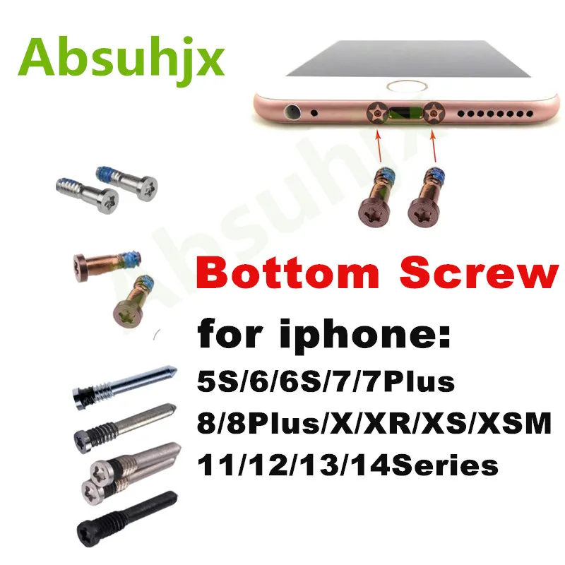Absuhjx Bottom Screw for iPhone 6 to 15 Pro Max Dock Connector Torx 5 ...