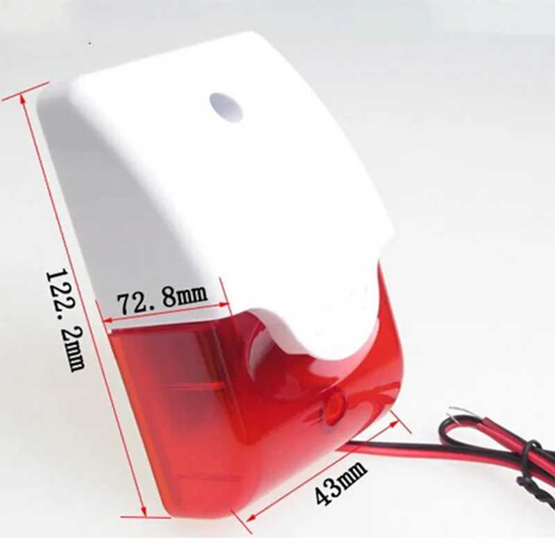 2024EU Plug Wired Alarm Sirens, Home Security Red & Blue Indicator Mini ...