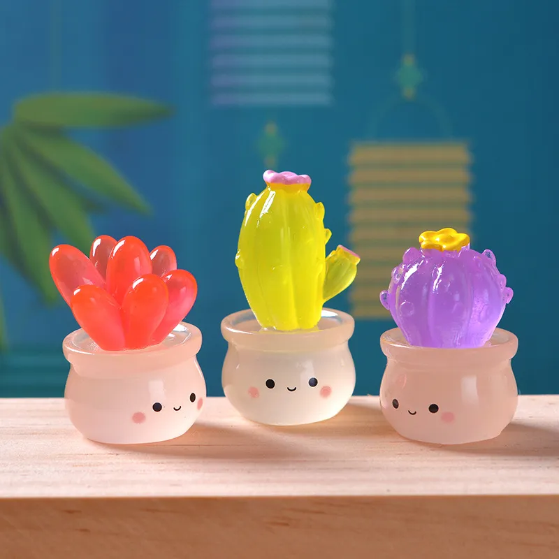 DHgate.com:2024 NewMini Luminous Resin Cactus Ornaments, 10-Pack ...