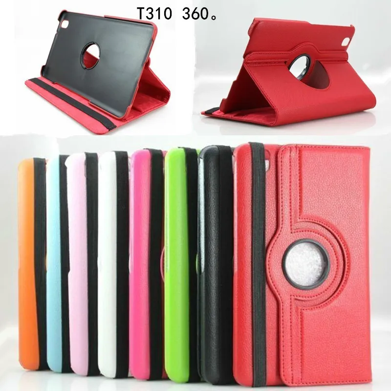 360 Degree Rotating PU Leather Flip Cover Case for Samsung Galaxy Tab 3 ...