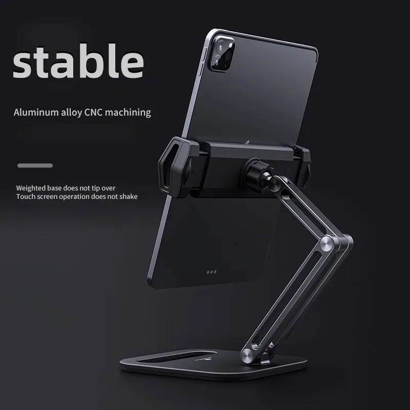 Portable Tablet Holder Adjustable Desk Stand for iPad and Mobile Phones ...