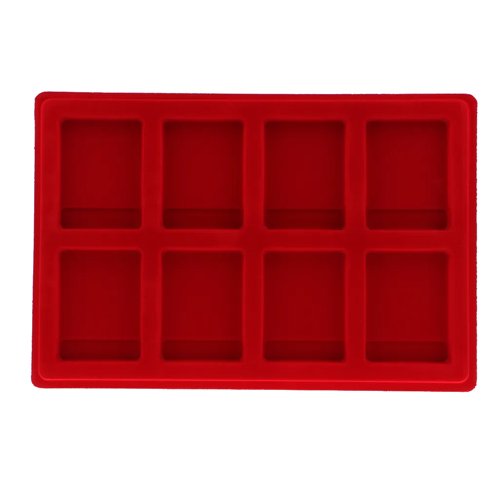 8 Grid Velvet Frame Coin Display Tray Holder for NGC Coin Display Box ...