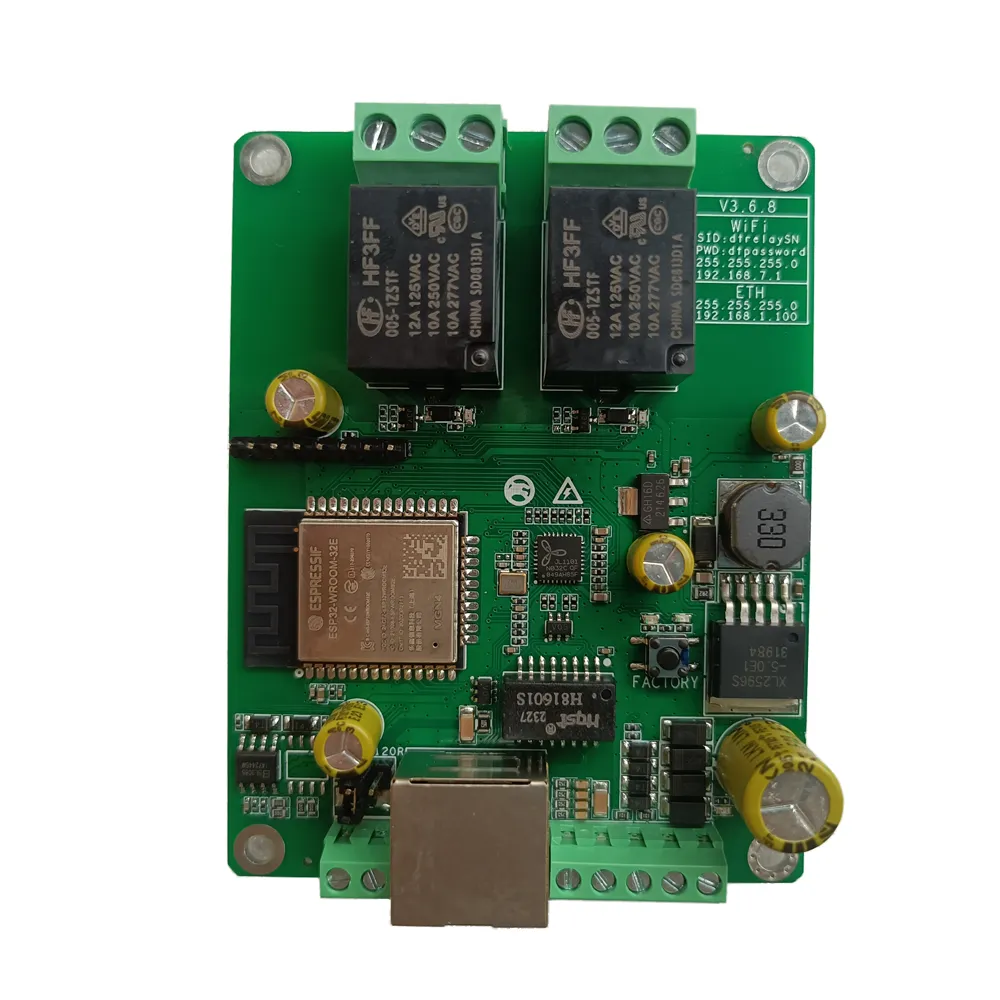 WiFi Relay Module For Network Control: Ethernet, MQTT, Modbus, RS485, CAN, HTTP, Web, TCP, UDP ...