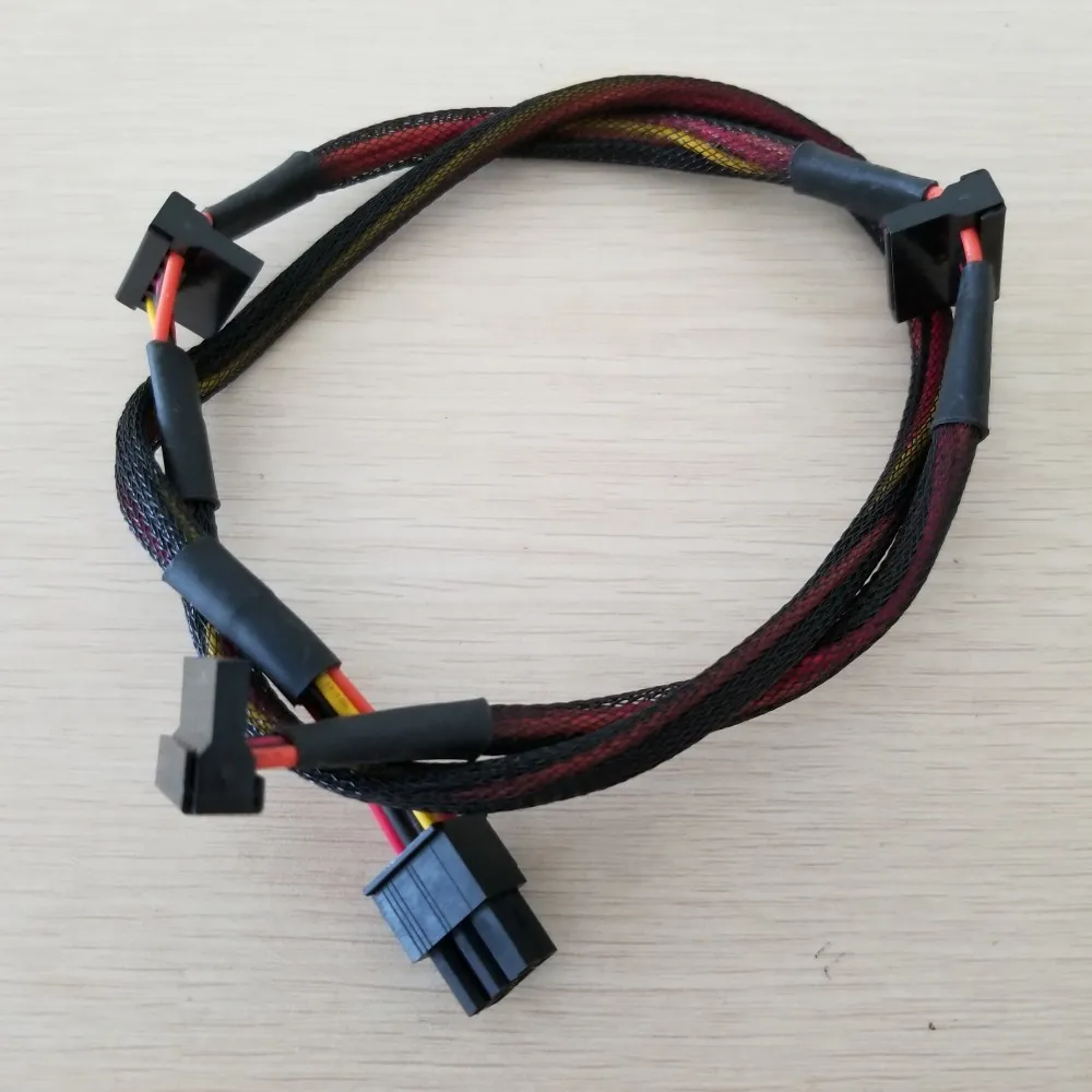 Modular Power Supply Cables 6Pin To 3 Port SATA Power Cable, 18AWG Wire ...