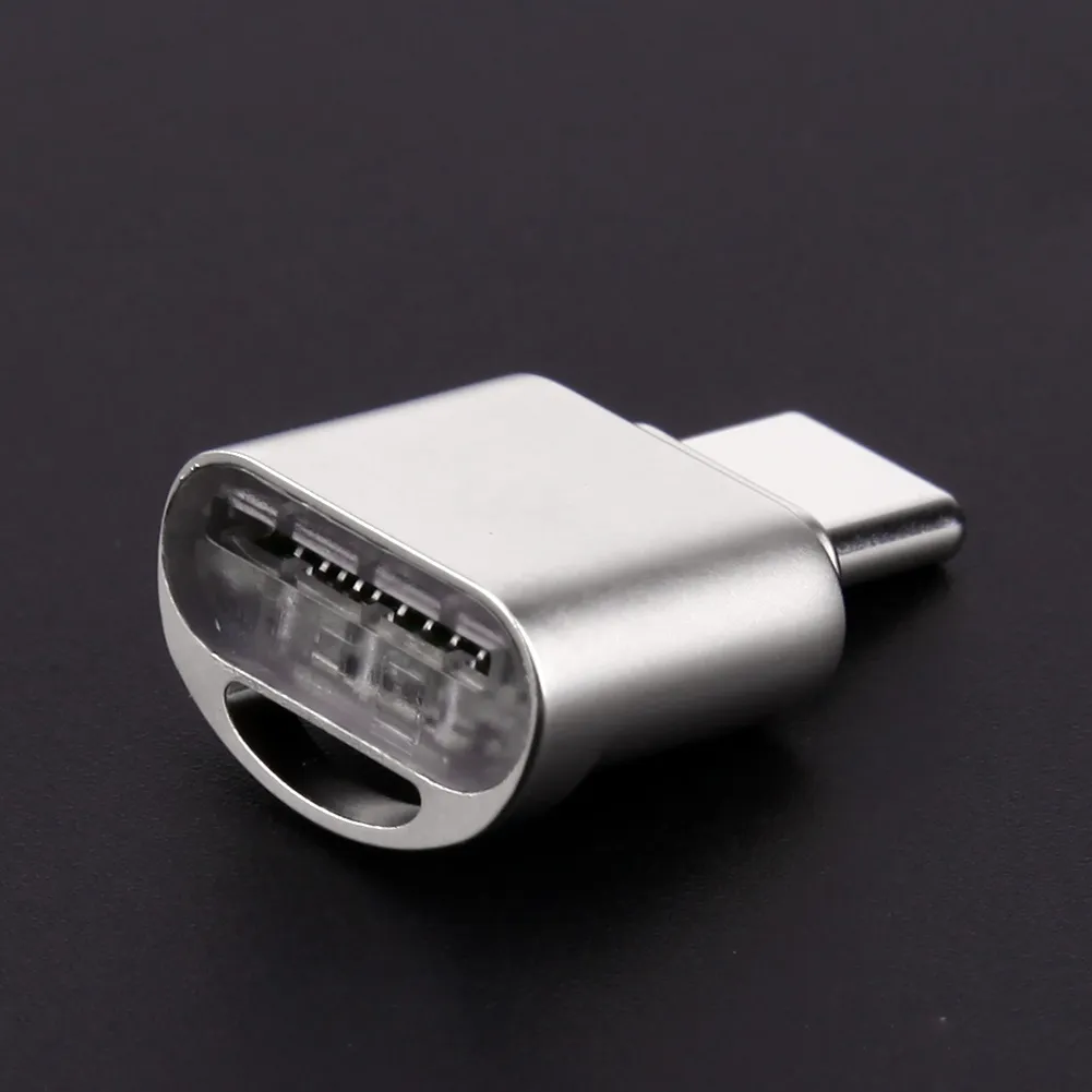 Aluminum Alloy Type-C Memory Card Reader Adapter for Laptops and Phones ...