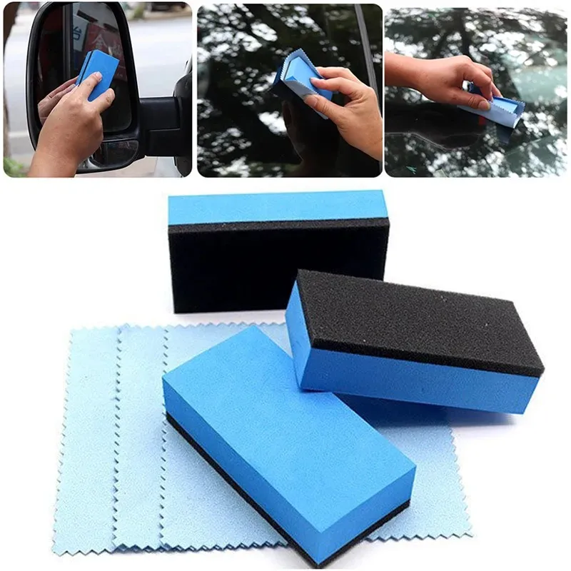 Car Ceramic Coating Applicator Sponges Blue Nano Wax Square Pads With ...