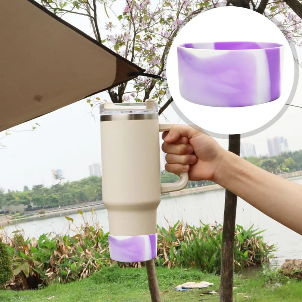 Silicone Water Bottle Sleeve Durable Protector for Tumblers Anti-slip ...