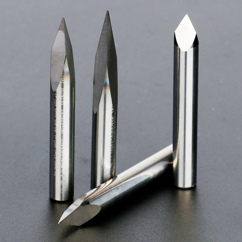 3 Edge Pyramid Engraving Bits 6mm Shank CNC Milling Cutter with 20/30 ...