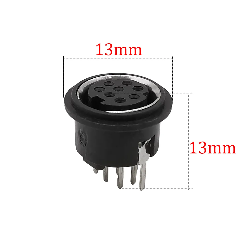 8 Pin Mini DIN Plug Female Socket PS2 Cable PCB Mount Chassis Connector ...