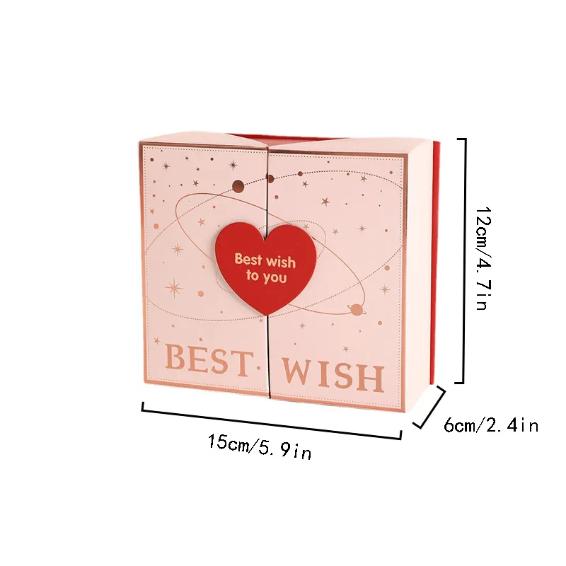 Heart Shaped Gift Box - Double Door Design, Perfect for Candy, Presents ...
