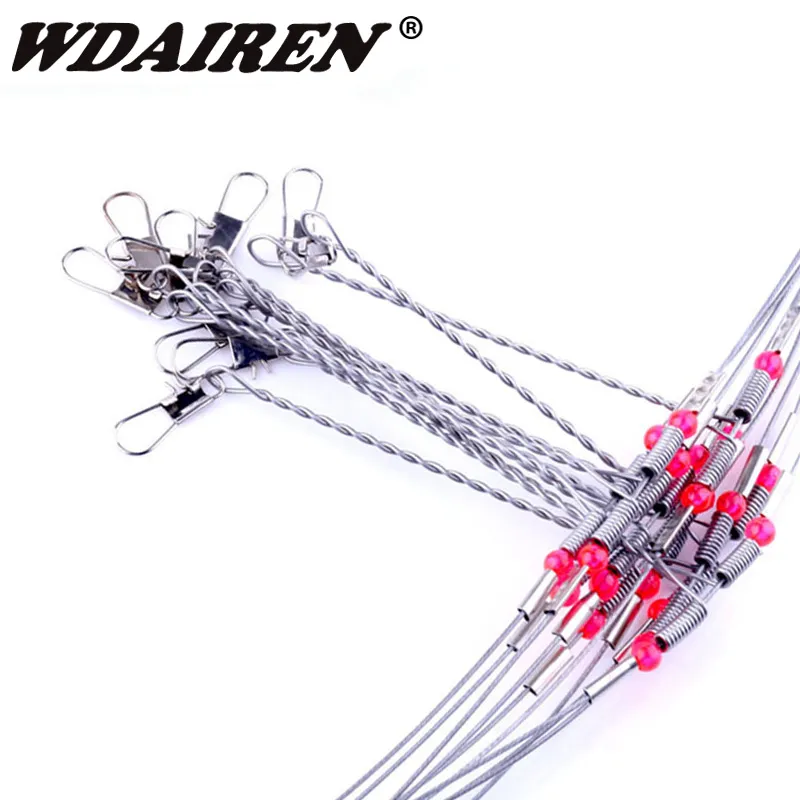 7cm Steel Wire Leader Rope - Strong Anti-bite Fishing Line with Swivel ...