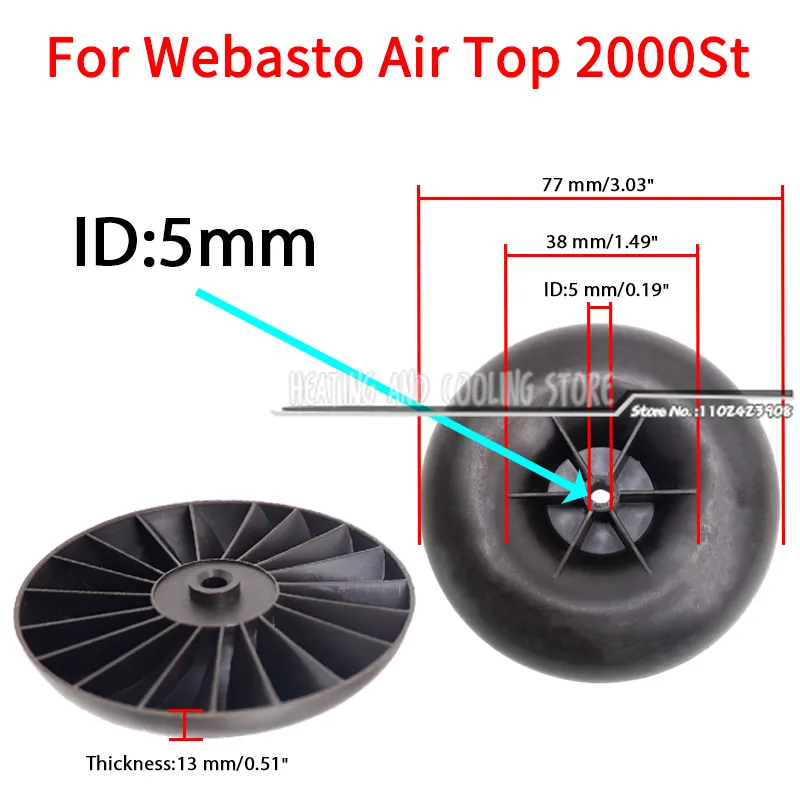 12 Volt Automotive Heater Blower Fan Motor With Internal Impeller For ...