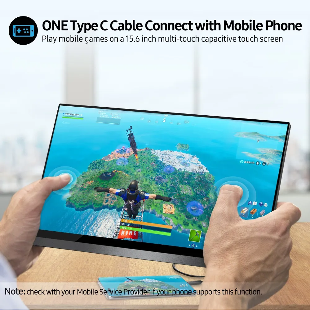 6 Inch 4K Portable Monitor UHD Touchscreen Display With HDR, 300 Adobe ...