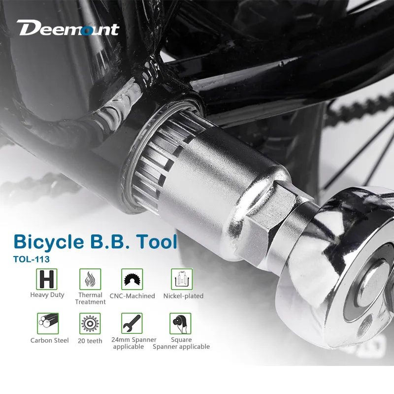 Deemount Bicycle Bottom Bracket Remover BB Puller: 20 Teeth Wrench Box ...