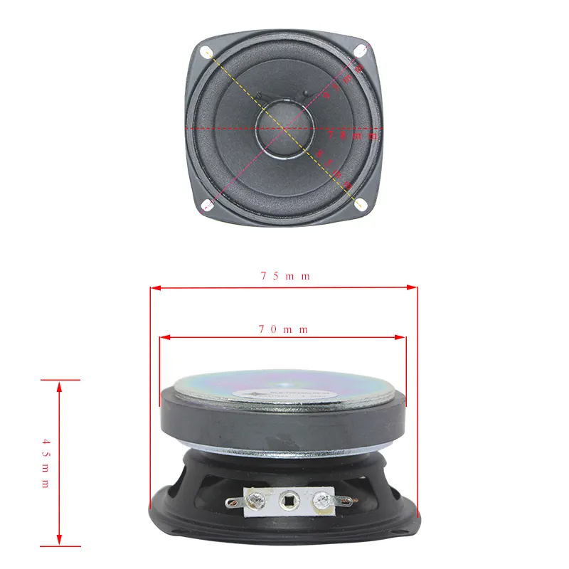 4 Full Range Speaker, 3 Inch Full Range Speaker Driver 4 Ohm 20W For ...