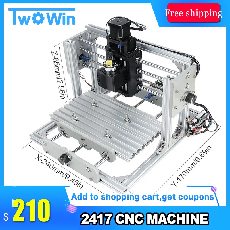 3 Axis CNC Engraving Machine Precise DIY PCB PVC Wood Metal Milling Router GRBL