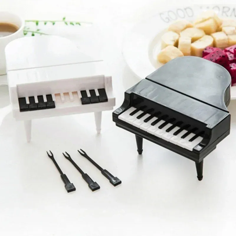 Creative Piano Keyboard Plastic Forks Set - Colorful Musical Note ...