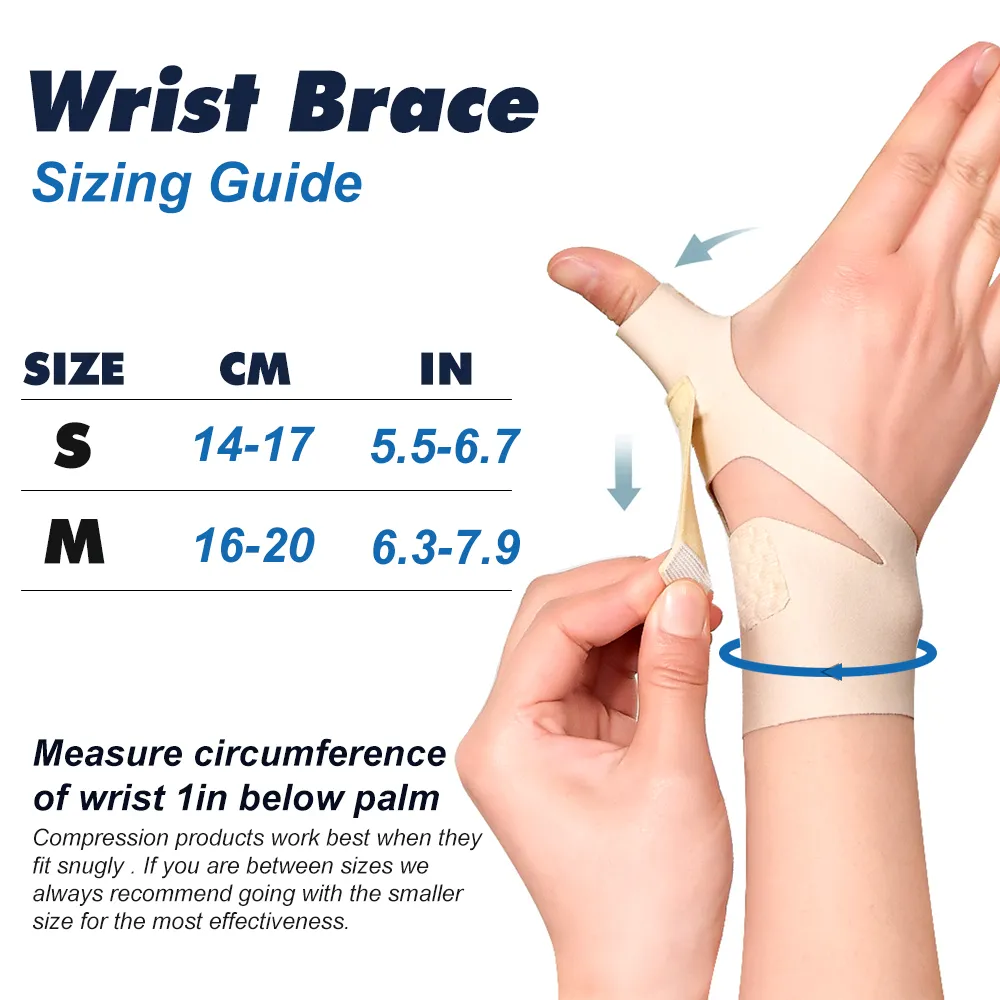 Right/Left Thumb Spica Splint Brace, CMC Joint Support Stabilizer for ...