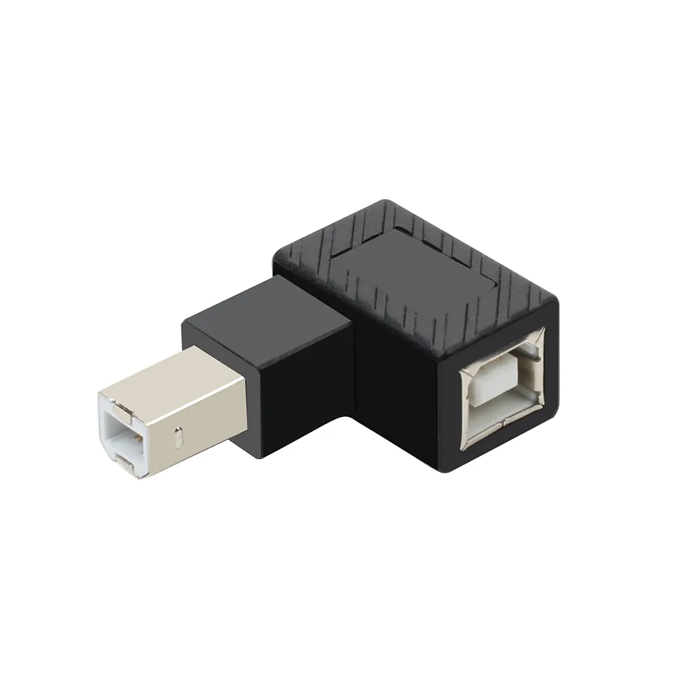 90 Degree Angle USB Adapter: USB 2.0 B Male To Female Adapter Connector ...