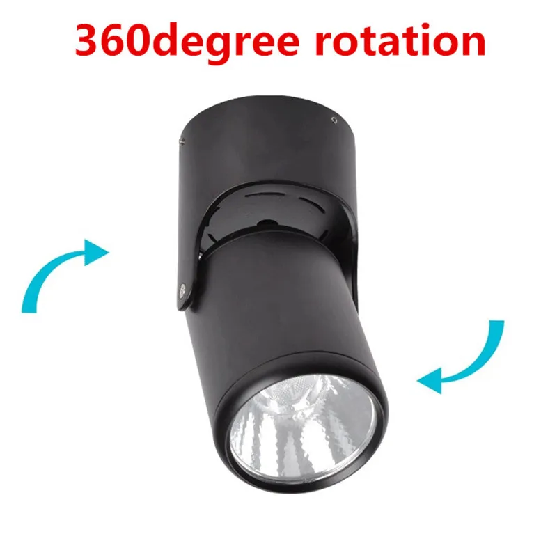 COB 10W 20W LED Spotlight Surface Mounted Spot Light LED Lighting 360 ...