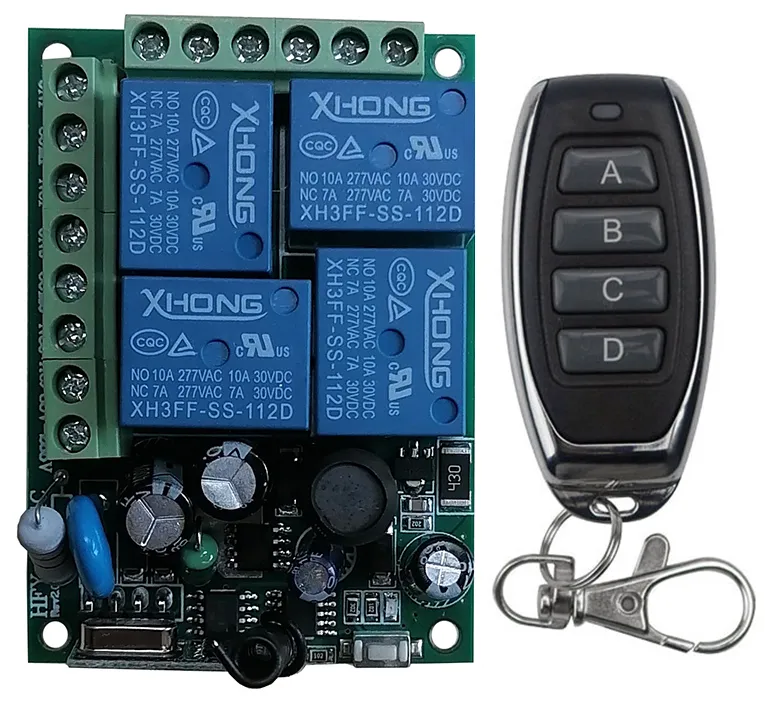 Remote Control 433Mhz 220V 4CH 10A Rf Switch Relay... From Ddmyday, $70 ...