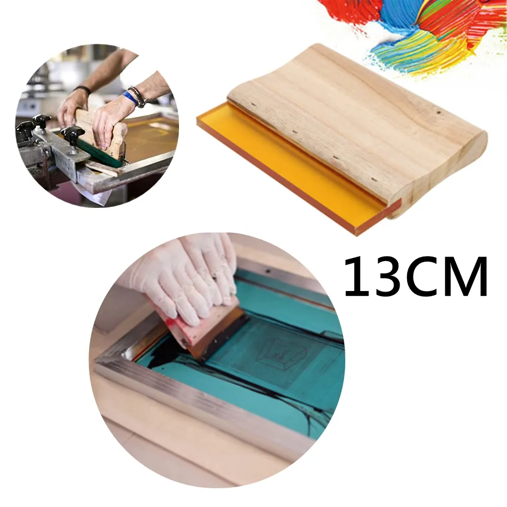 Sharp 13cm Silk Screen Squeegee Blade with Wood Handle - Ideal DIY ...