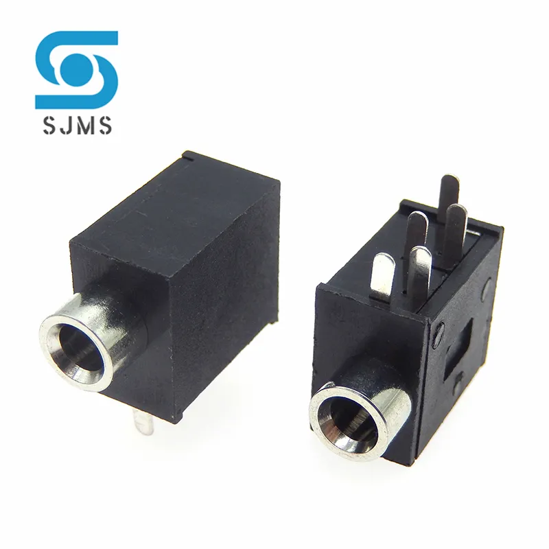 Hi-Fi 3.5mm Audio Jack Socket Connector, 5-Pin Female DIP-B Mount for ...