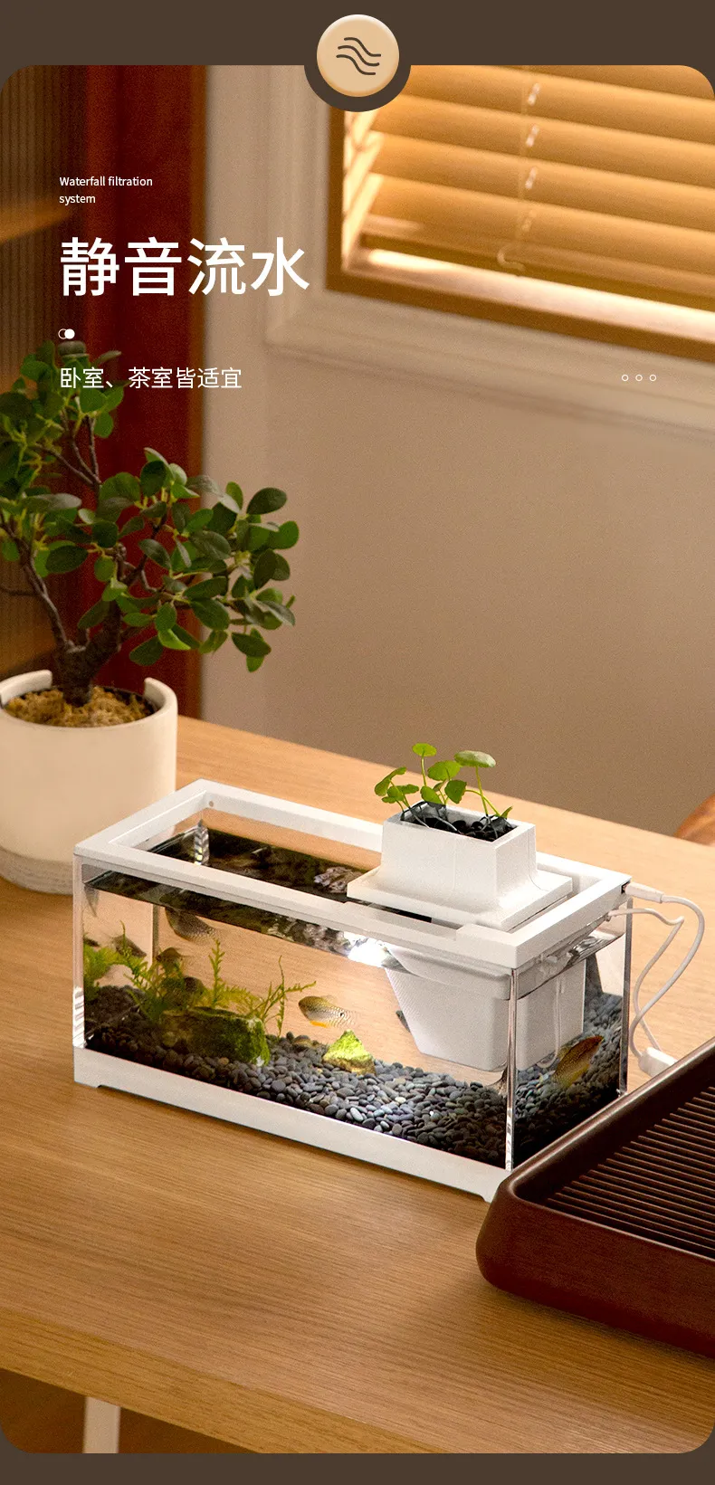 DHgate.com:Tropical Glass Fish Tank with Light, Filter, and Heater for ...