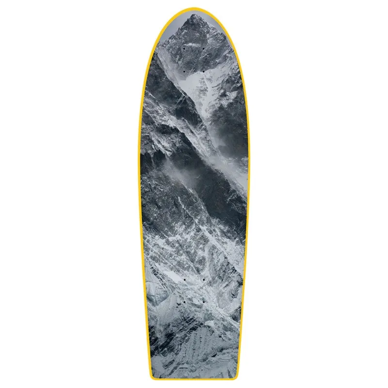 34'' Maple Surf Skateboard Deck, 7-Ply Canadian Wood Longboard Deck for ...