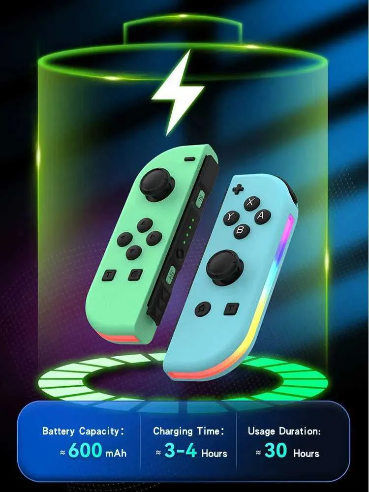 Game Controllers Joysticks Bluetooth 5.2 Joy Controller RGB LED Switch ...